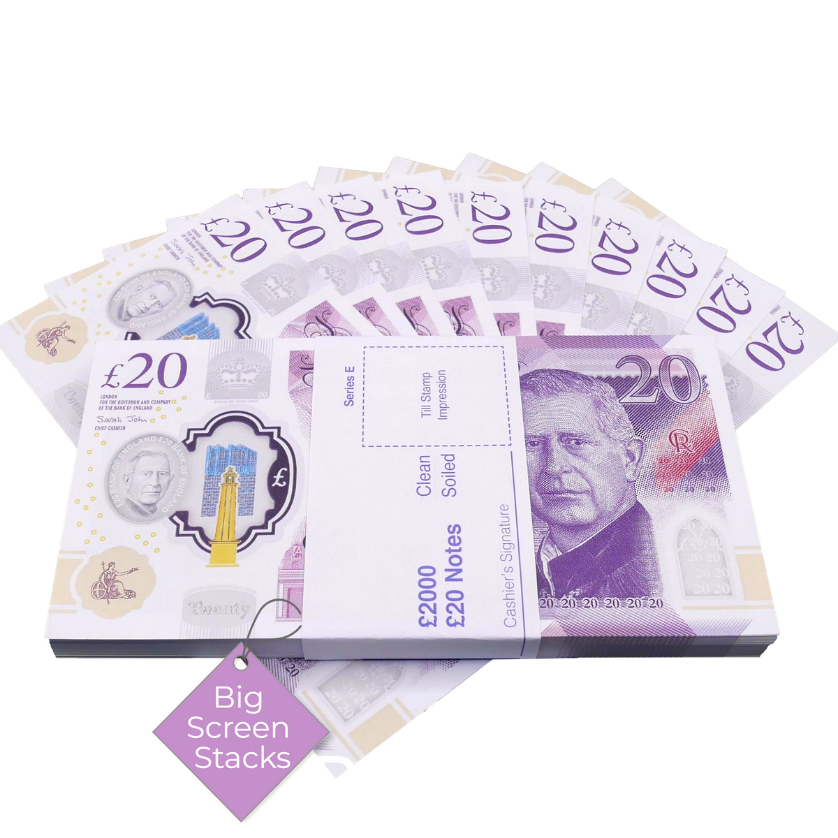 Prop money GBP Pounds – Big Screen Stacks