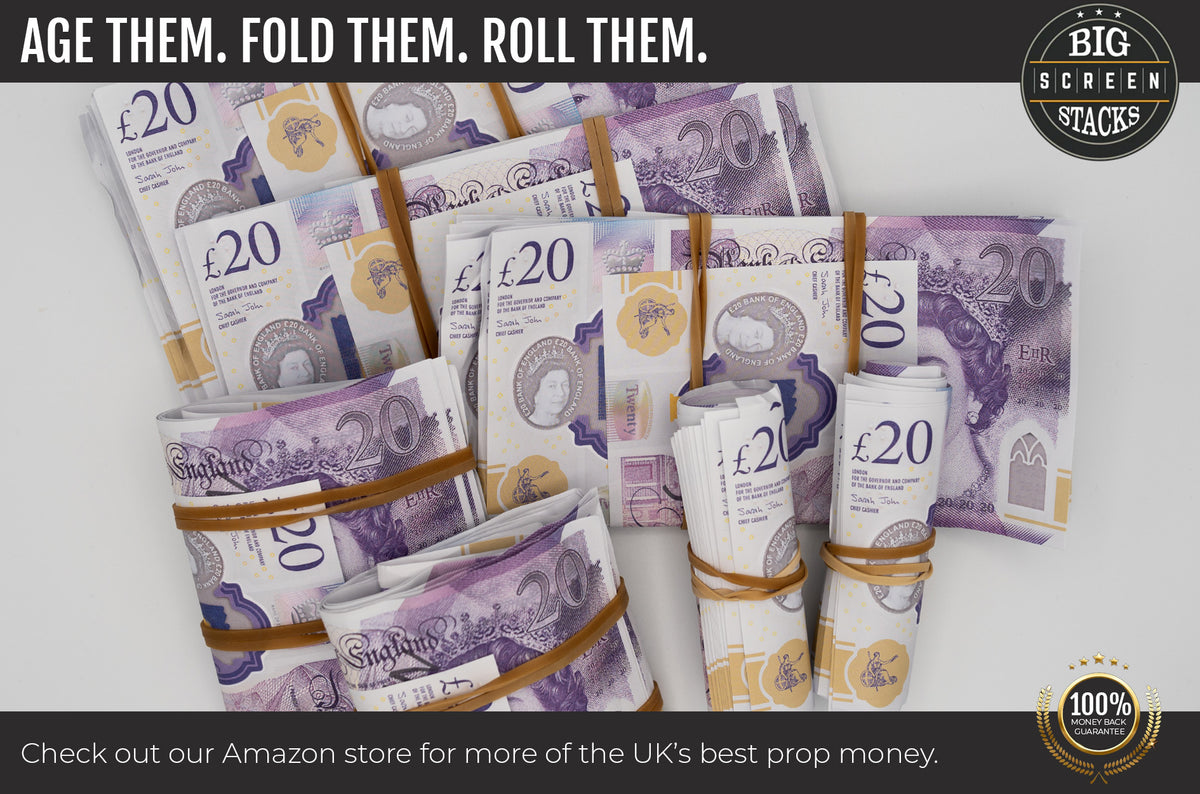 Prop Money Pounds | New Style £20 (2020 edition) | Big Screen Stacks